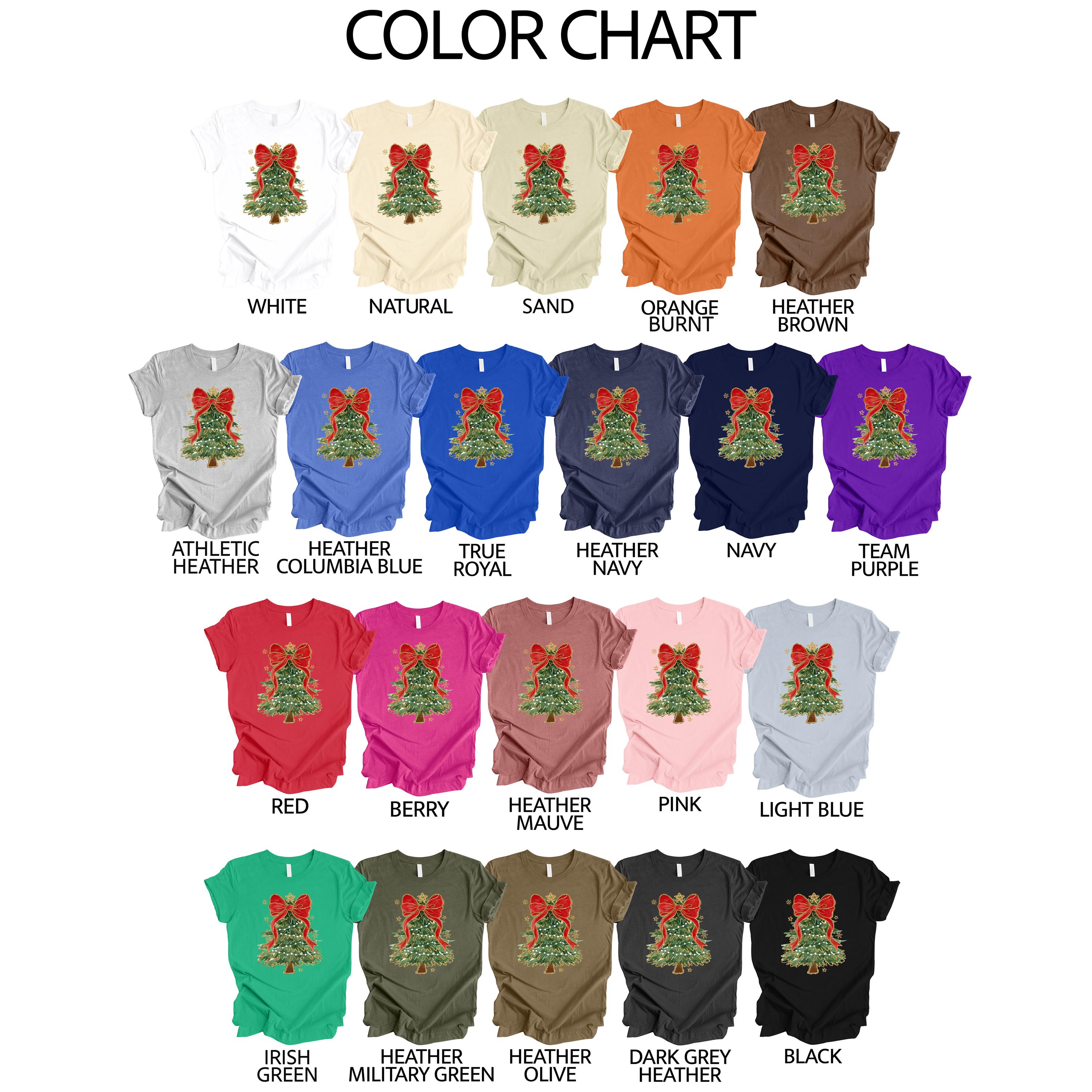 Christmas Tree Shirt, Red Bow Christmas Sweatshirt for Women, Christmas ...