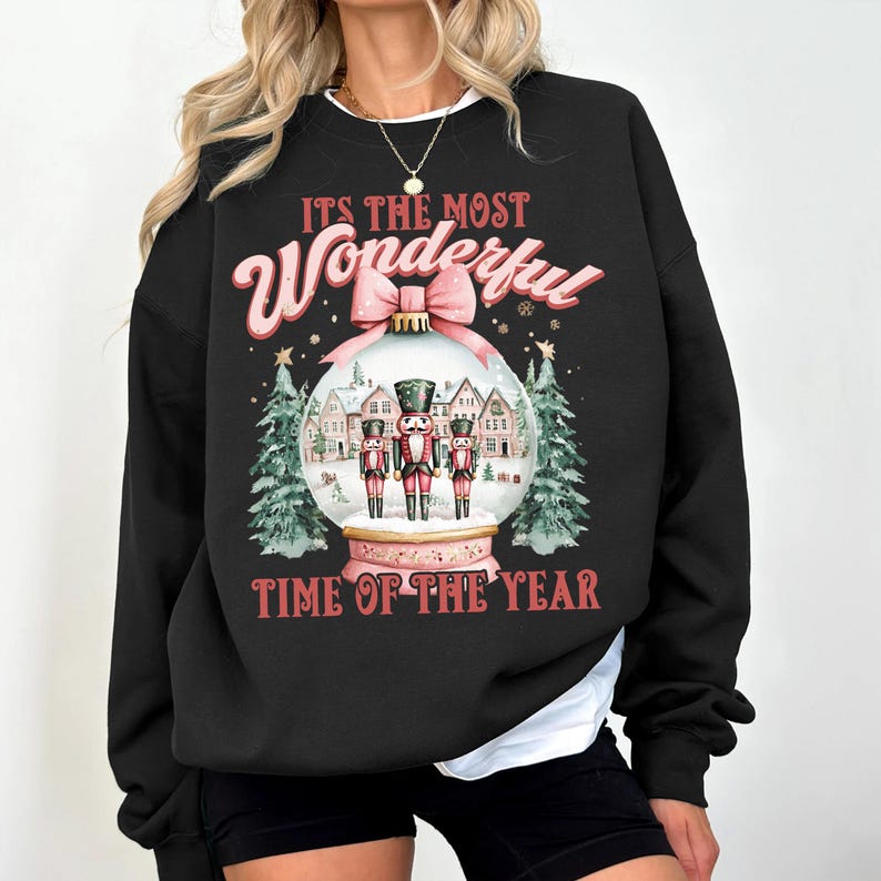Christmas Shirt for Women, Christmas Sweatshirt Nutcracker and Snow ...