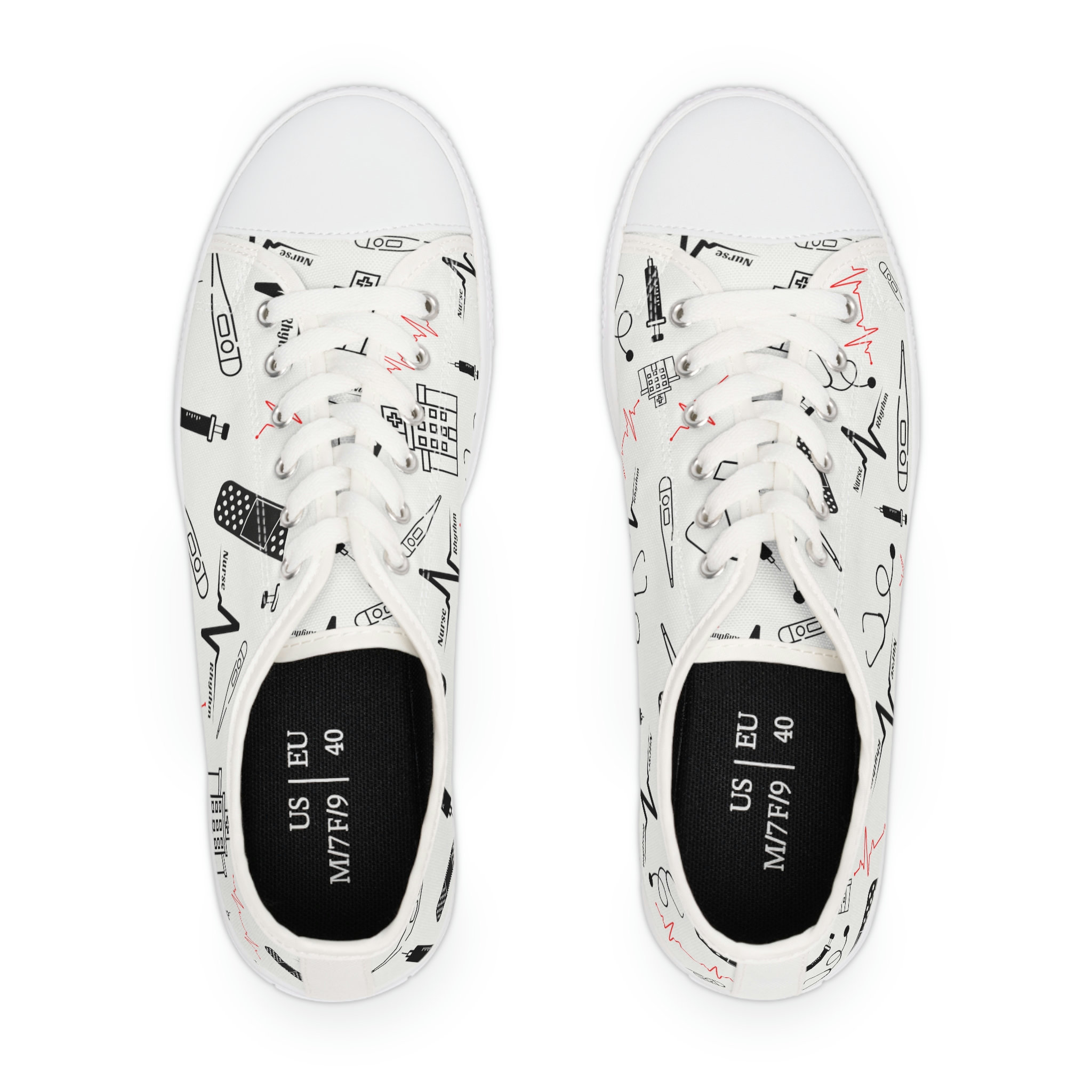 Nursing Shoes, Sneakers for Nurse, Healthcare Worker Shoes, Printed ...