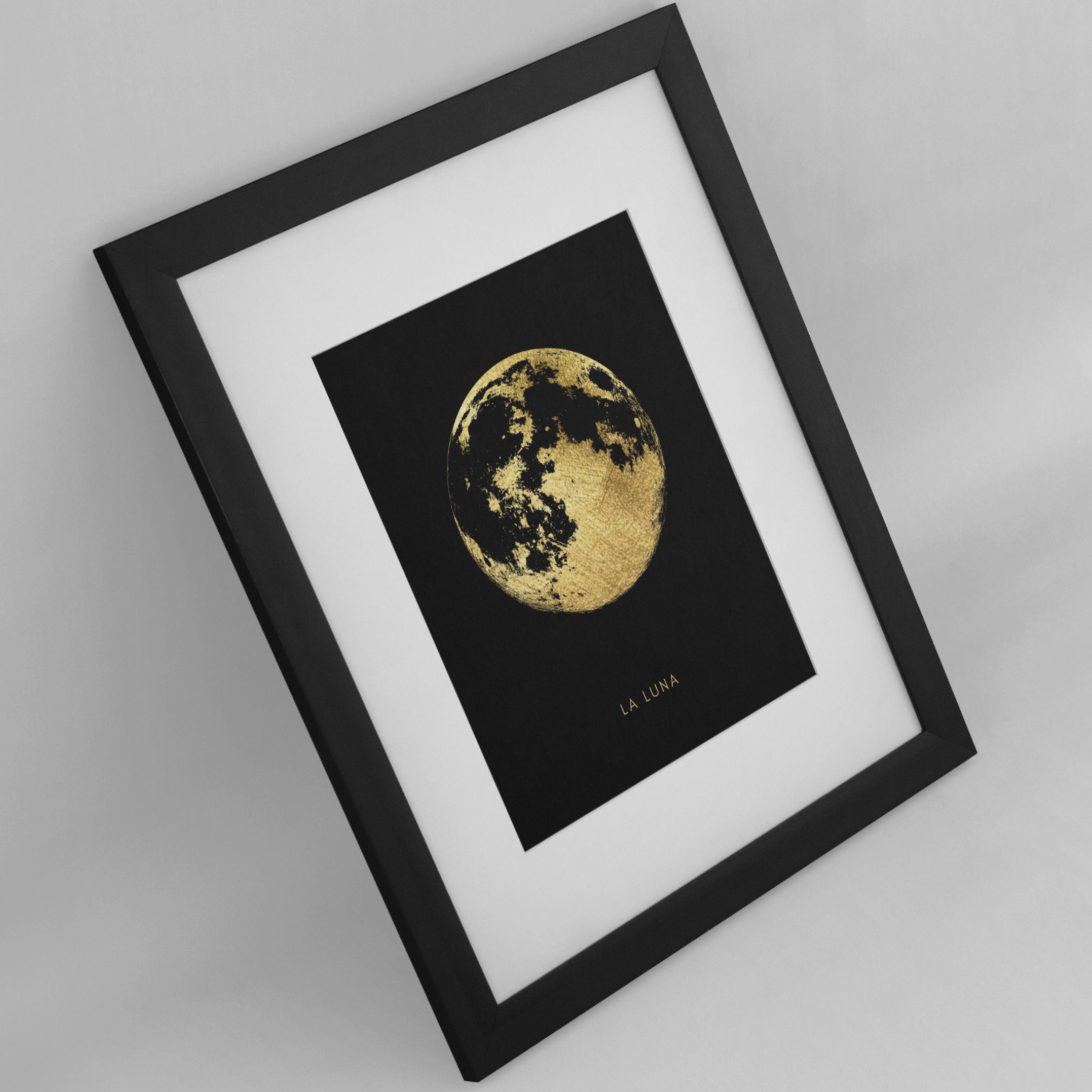 Moon la Luna Digital Art, Wall Art, Constellations, Outer Space, Cosmic ...