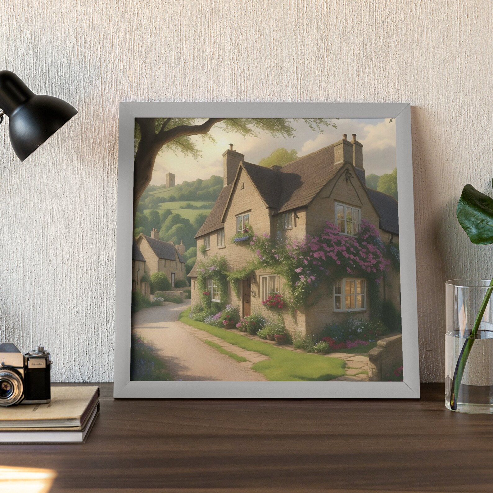 English Countryside Village, Cotswold Digital Painting, English Castle ...