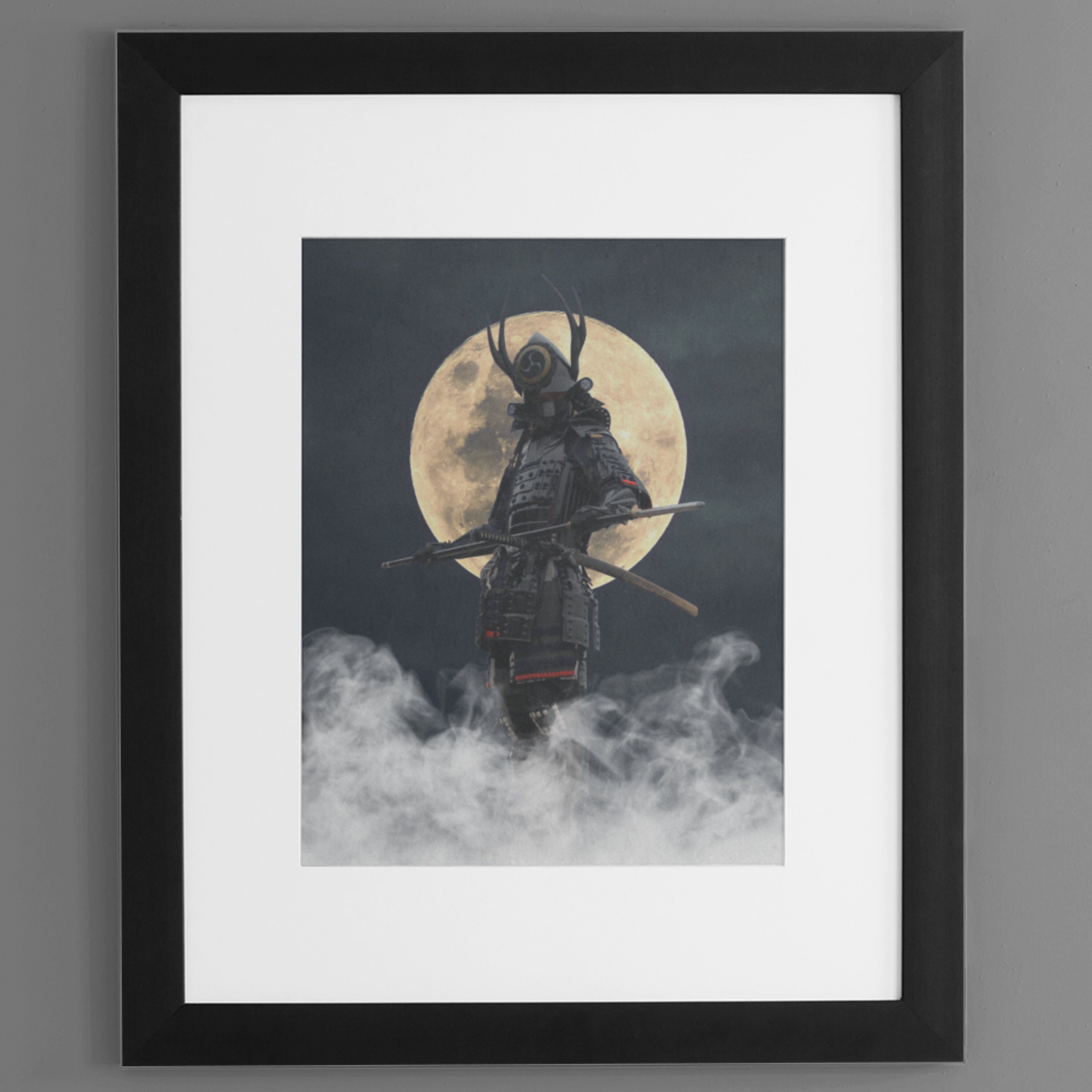 Samurai Graphic Art Japanese Art Asian Art Digital Art - Etsy