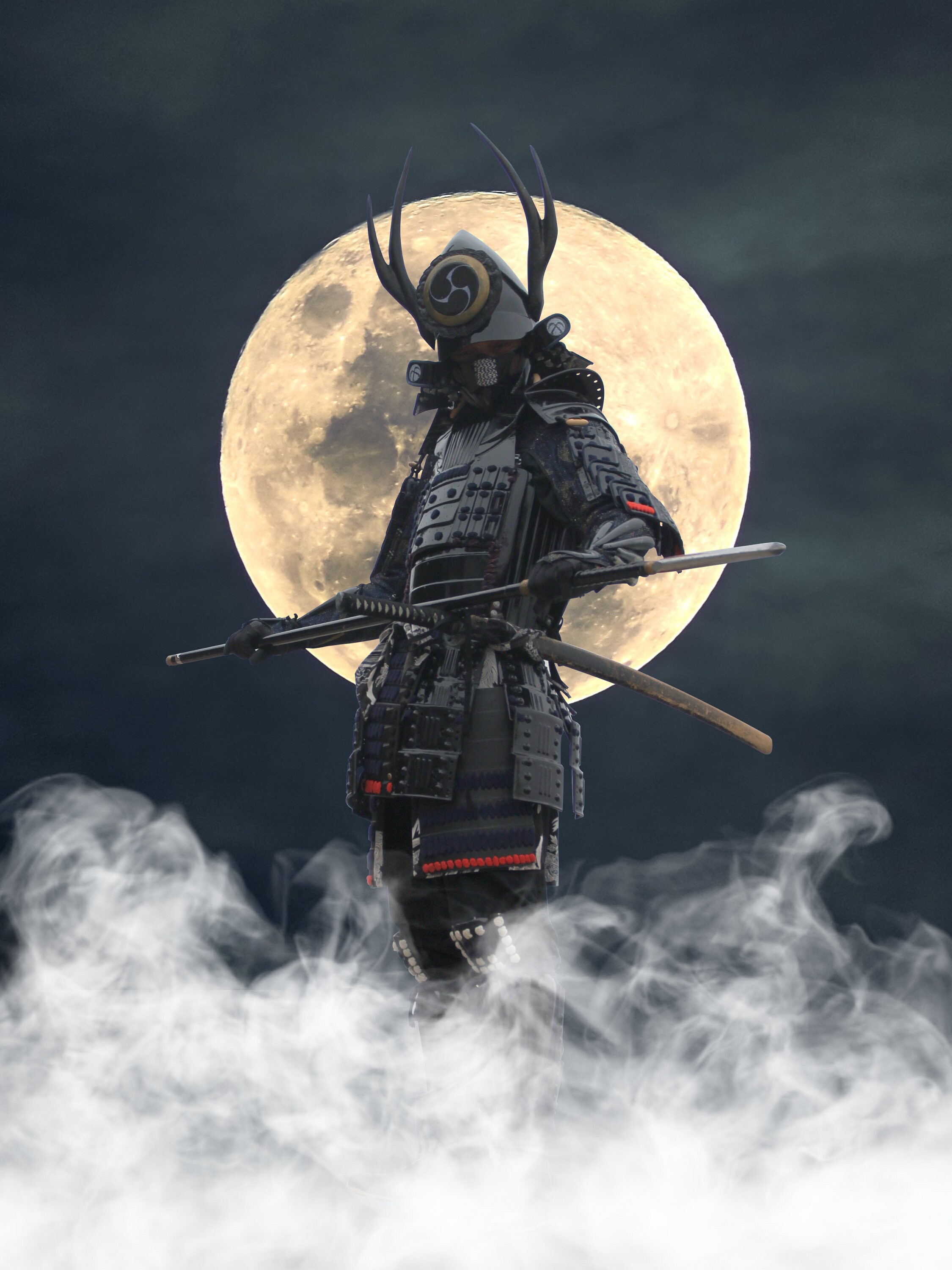 Samurai Graphic Art Japanese Art Asian Art Digital Art - Etsy