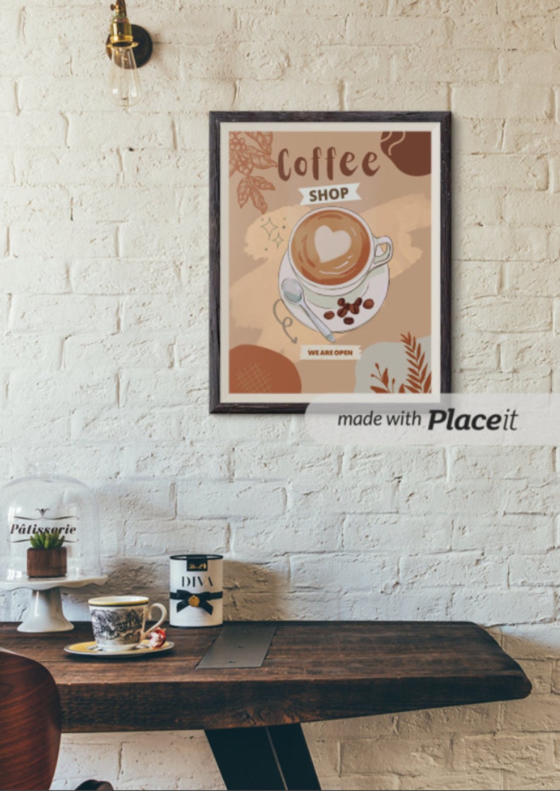 Coffee Shop Printable Art Digital Download Downloadable Art - Etsy
