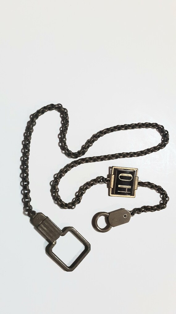 vintage watch fob chain - Gem