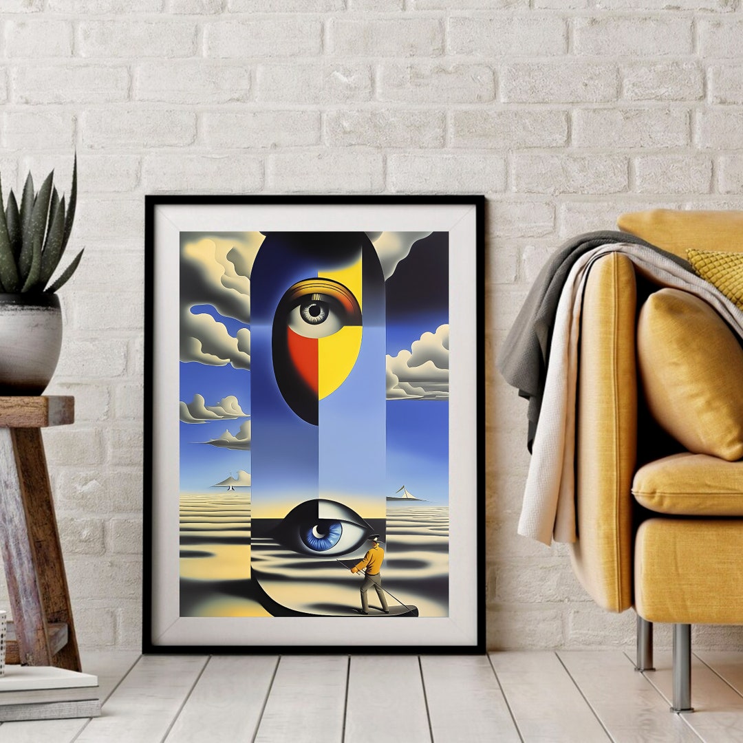 Balancer Eye Surreal Art Print Retro Vintage Poster Trendy - Etsy
