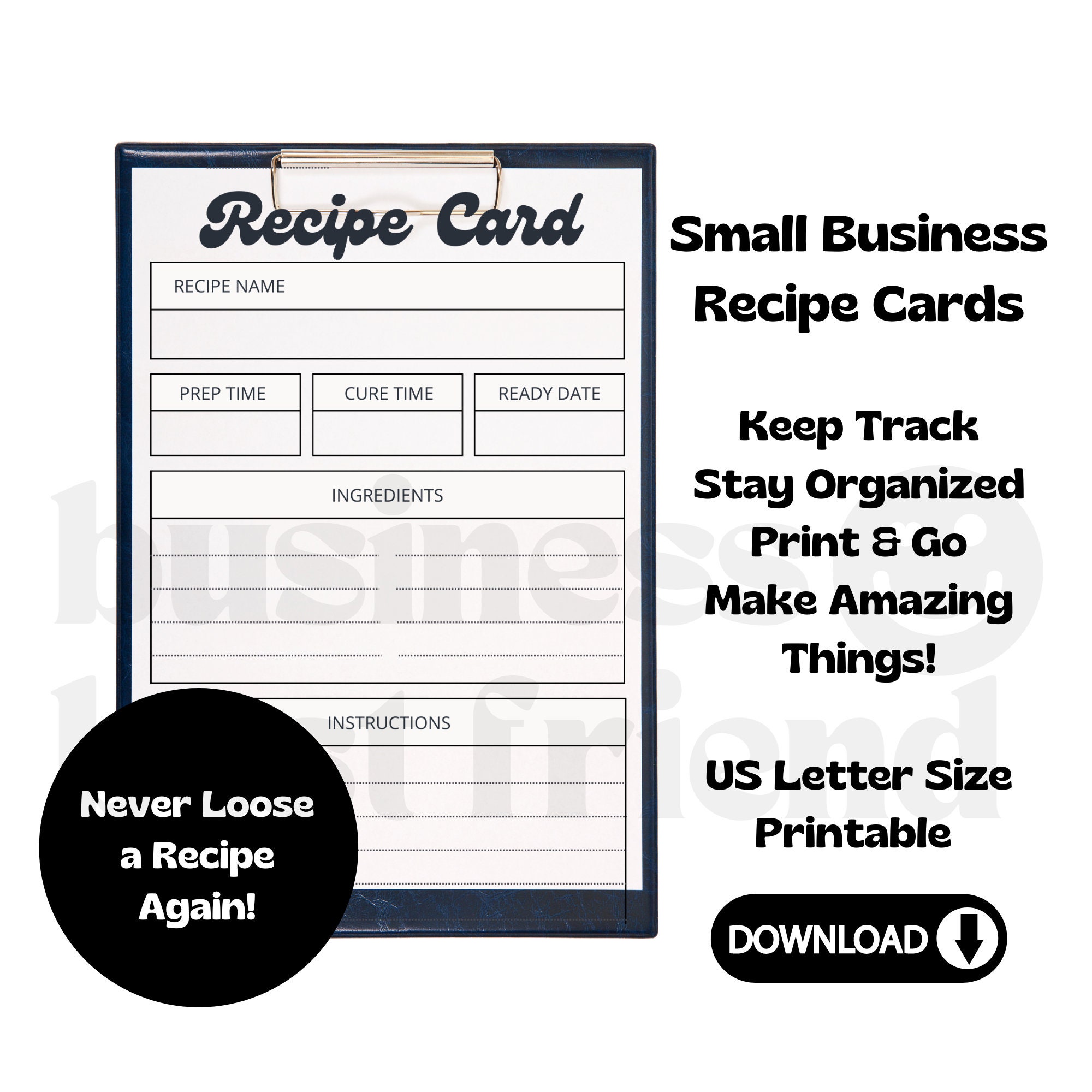 Soap Maker Recipe Card, Recipe Card, Small Business Recipe Card, Bath ...