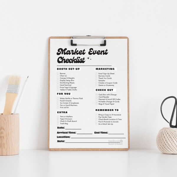 Vendor Event Checklist - Etsy