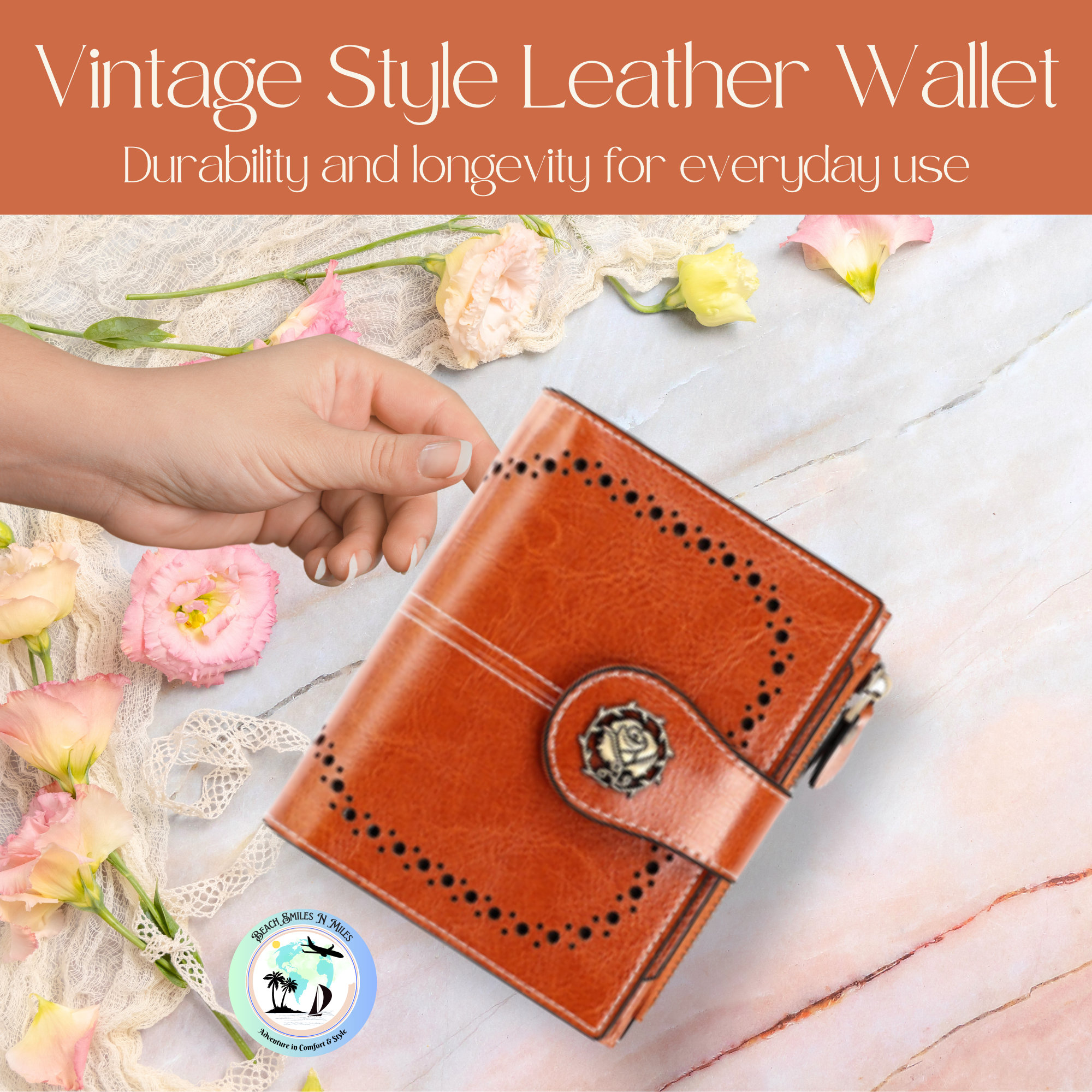 Womens Leather Wallets, Minimalist RFID Wallet Women, Compact Bifold ...