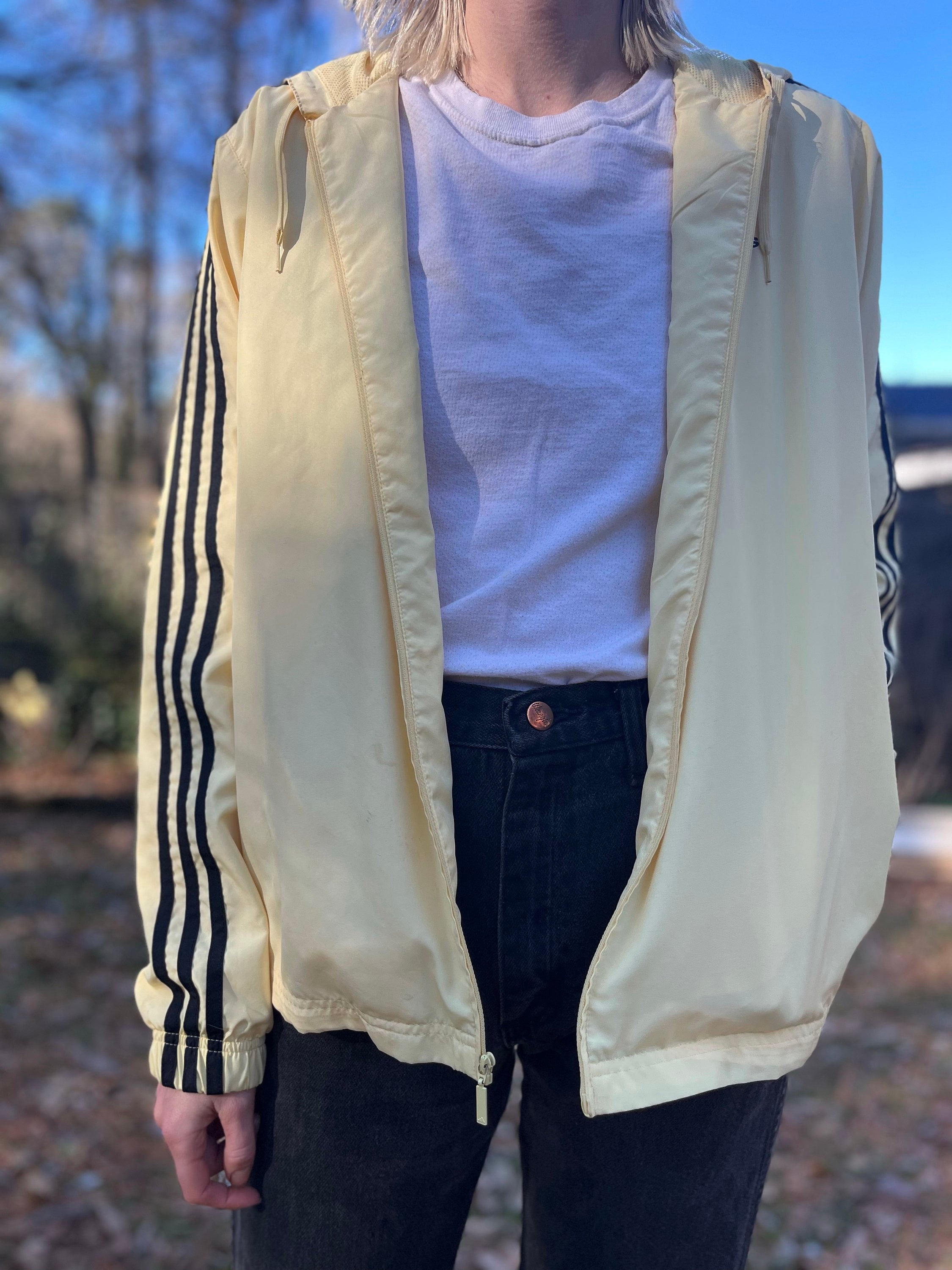 Vintage Adidas 3-stripe Track Jacket - Etsy