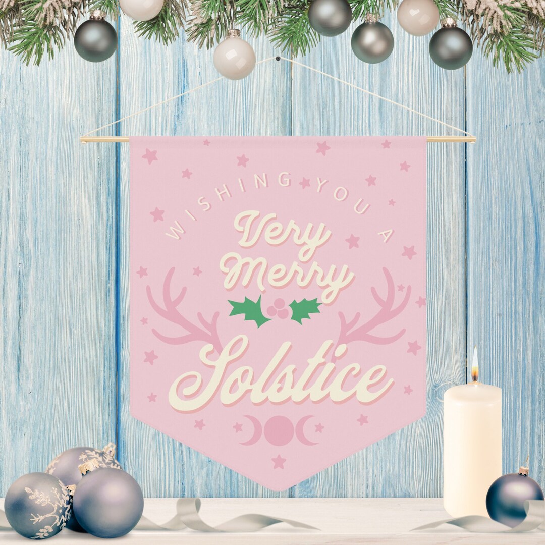 Very Merry Winter Solstice Blessings Holiday Wall Art, Pagan Gift ...