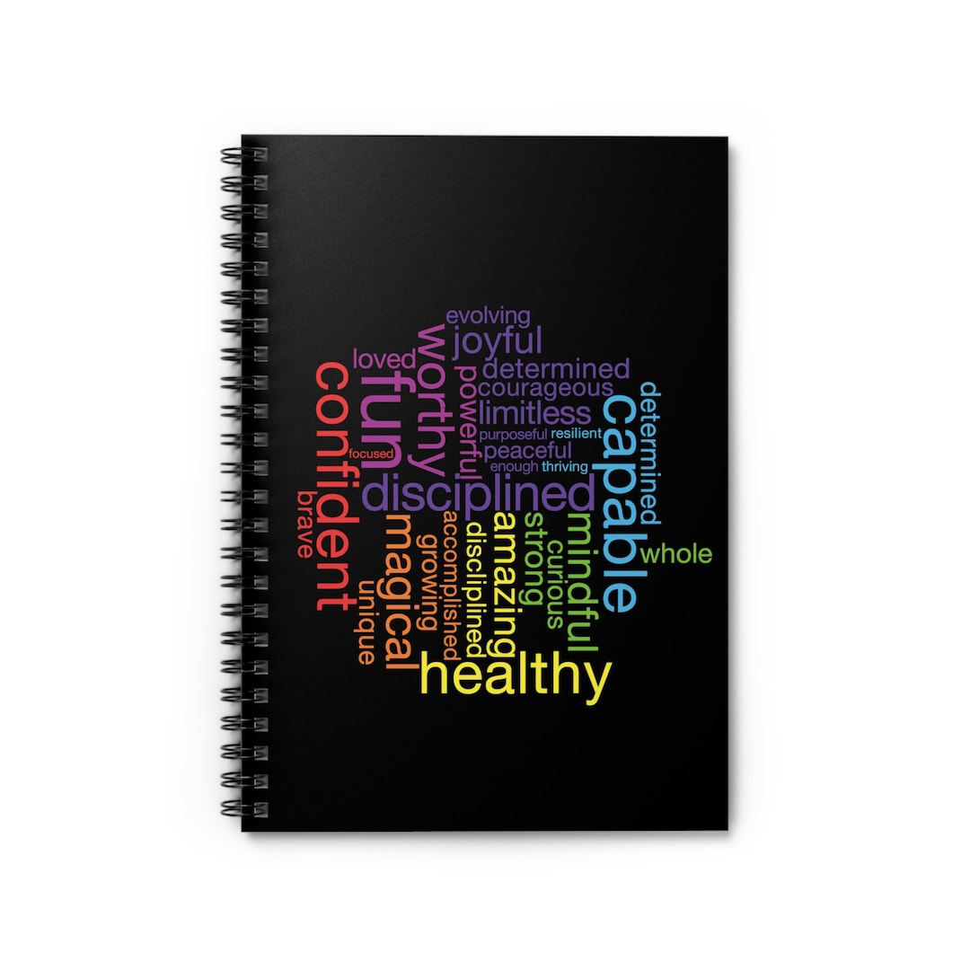 Inspiring Healthy Word Cloud Notebook - Ruled - Etsy