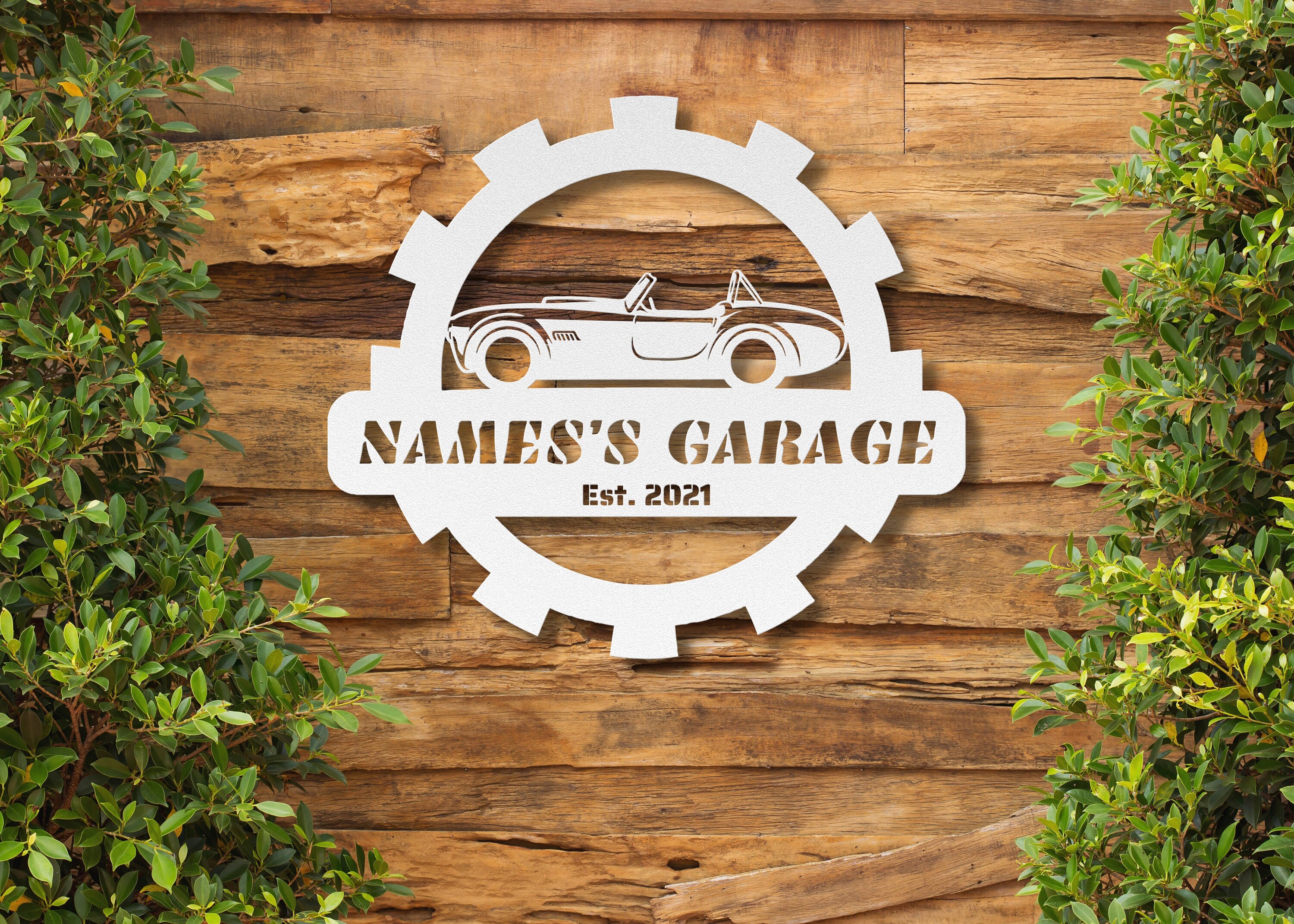 Sports Car Personalized Metal Garage Sign - Etsy