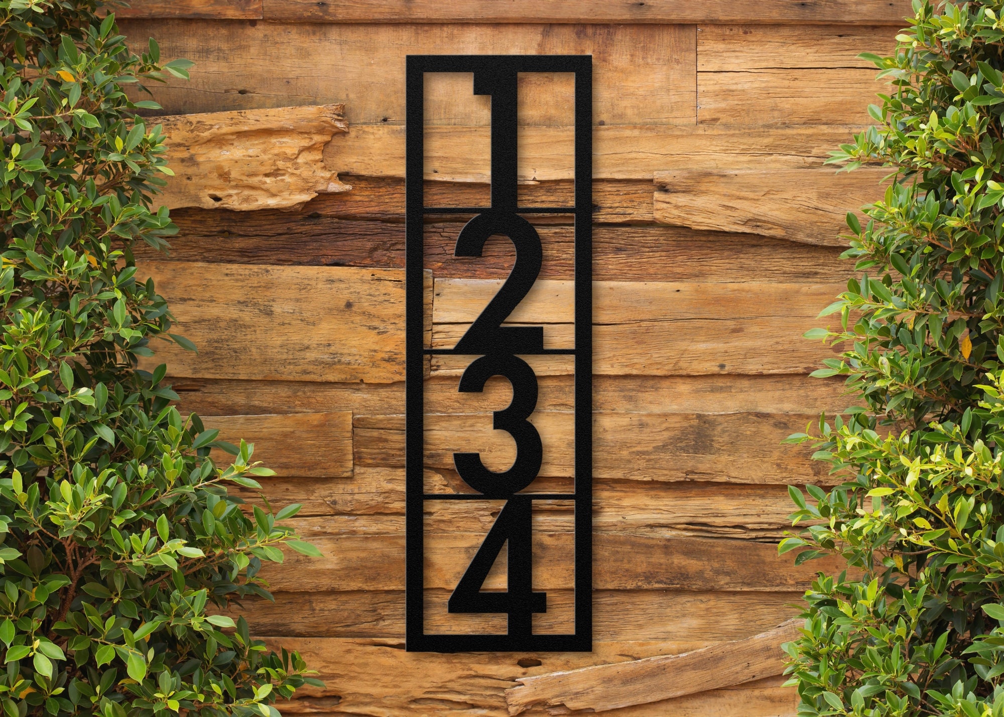 Customizable Vertical House Number Sign - Etsy