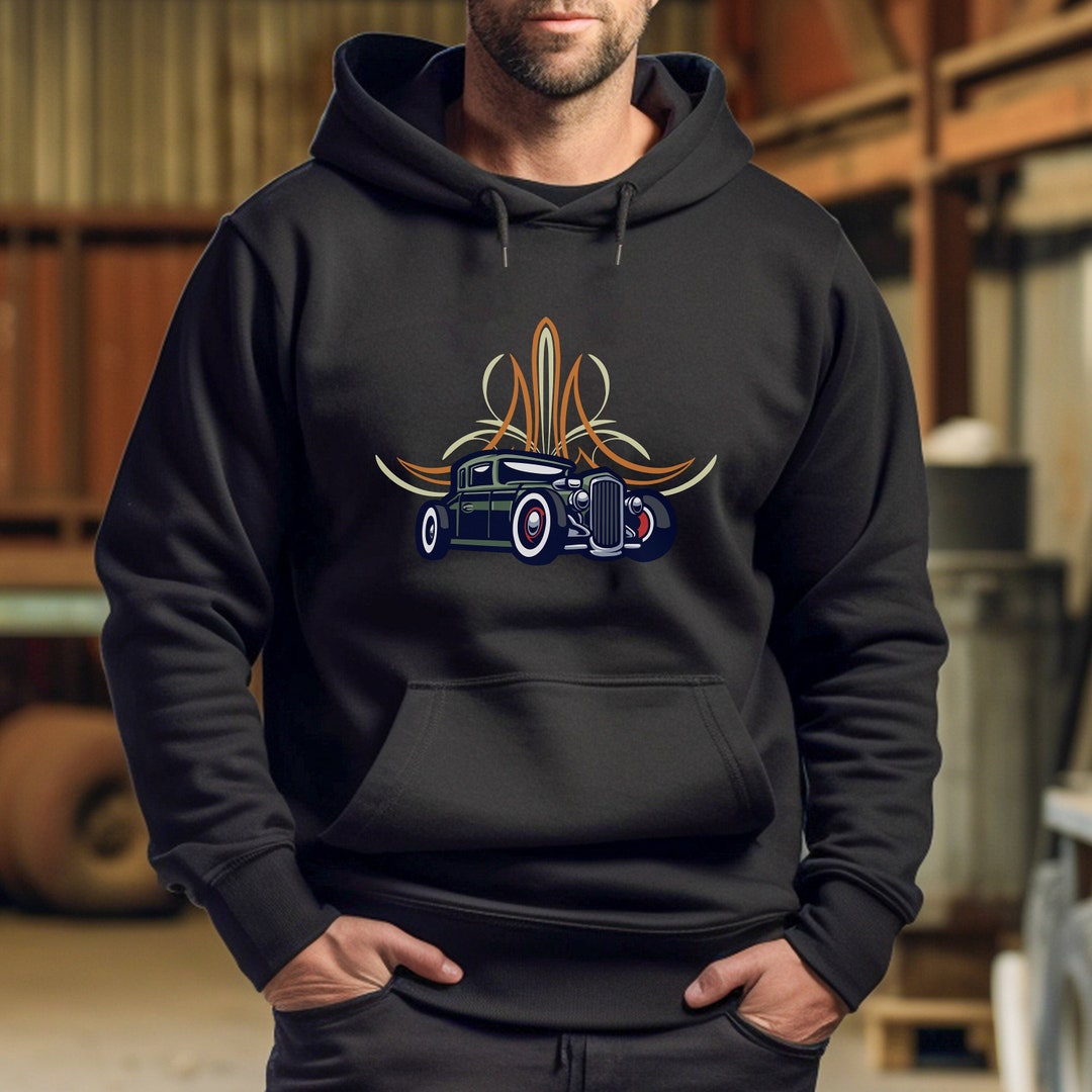 Hot Rod Pinstripe Car Hoodie Sweatshirt | Classic Car, Car Shirt ...