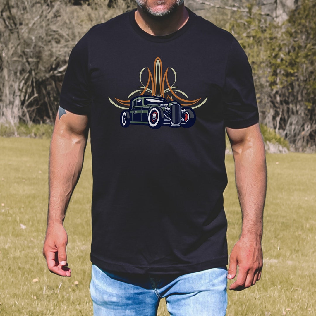 Hot Rod Pinstripe Car T-shirt | Classic Car | Car Shirt | Pinstripe ...