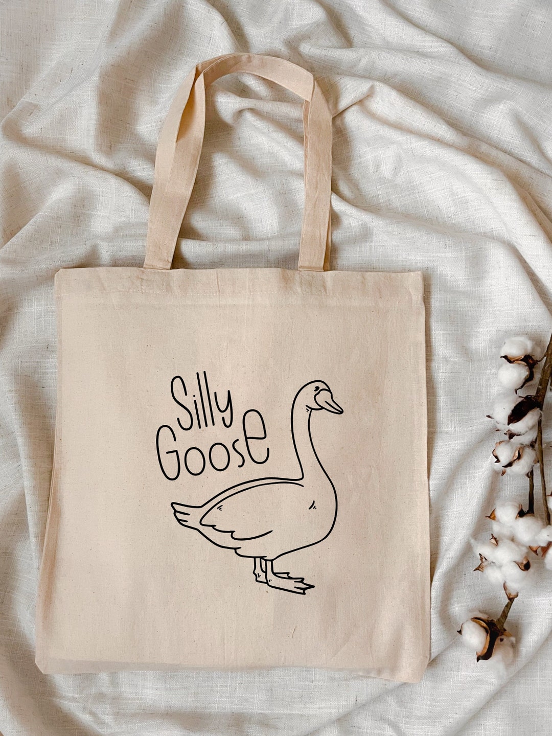 Silly Goose Tote Bag Cute Tote Bag Gift for Her Gift for Him Funny Tote ...