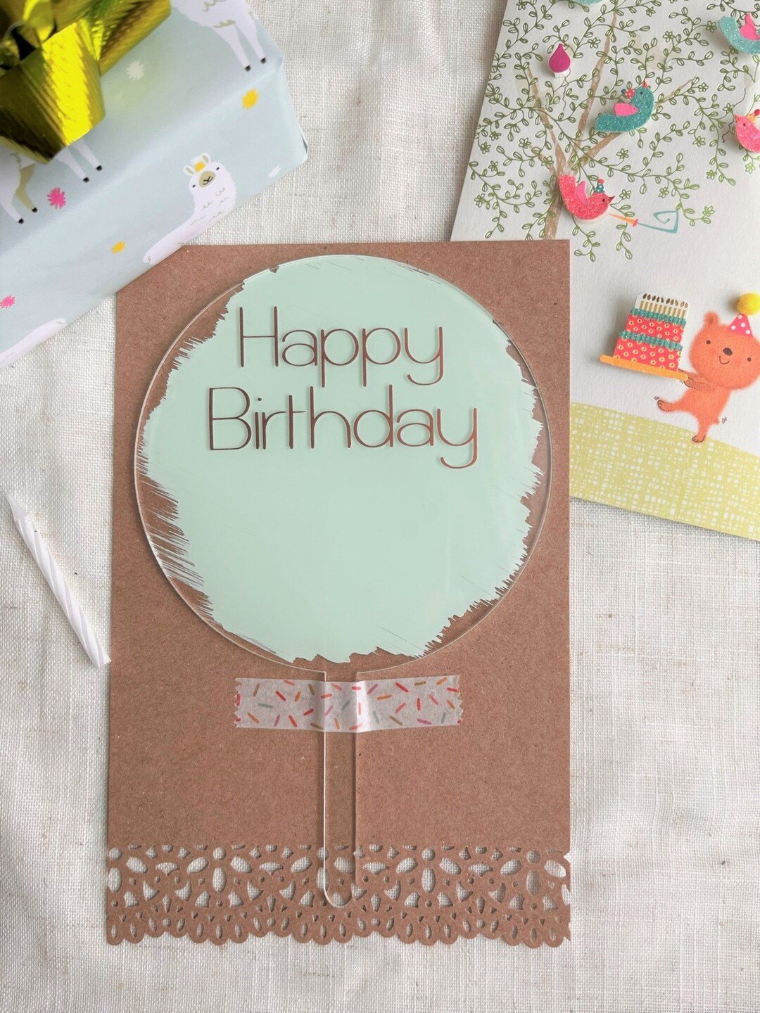 Custom Cake Topper Birthday Celebration Reusable Cake Topper Custom ...