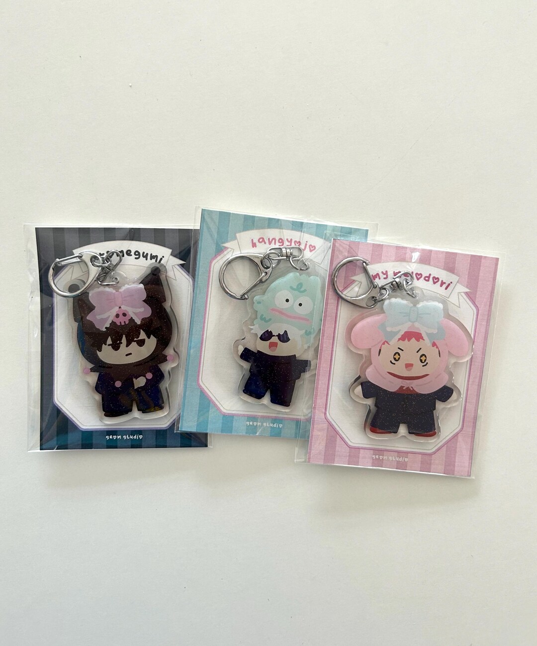 JJK Anime Chibi Hat Glitter Charms | Cute Kawaii Jjk Epoxy Acrylic ...