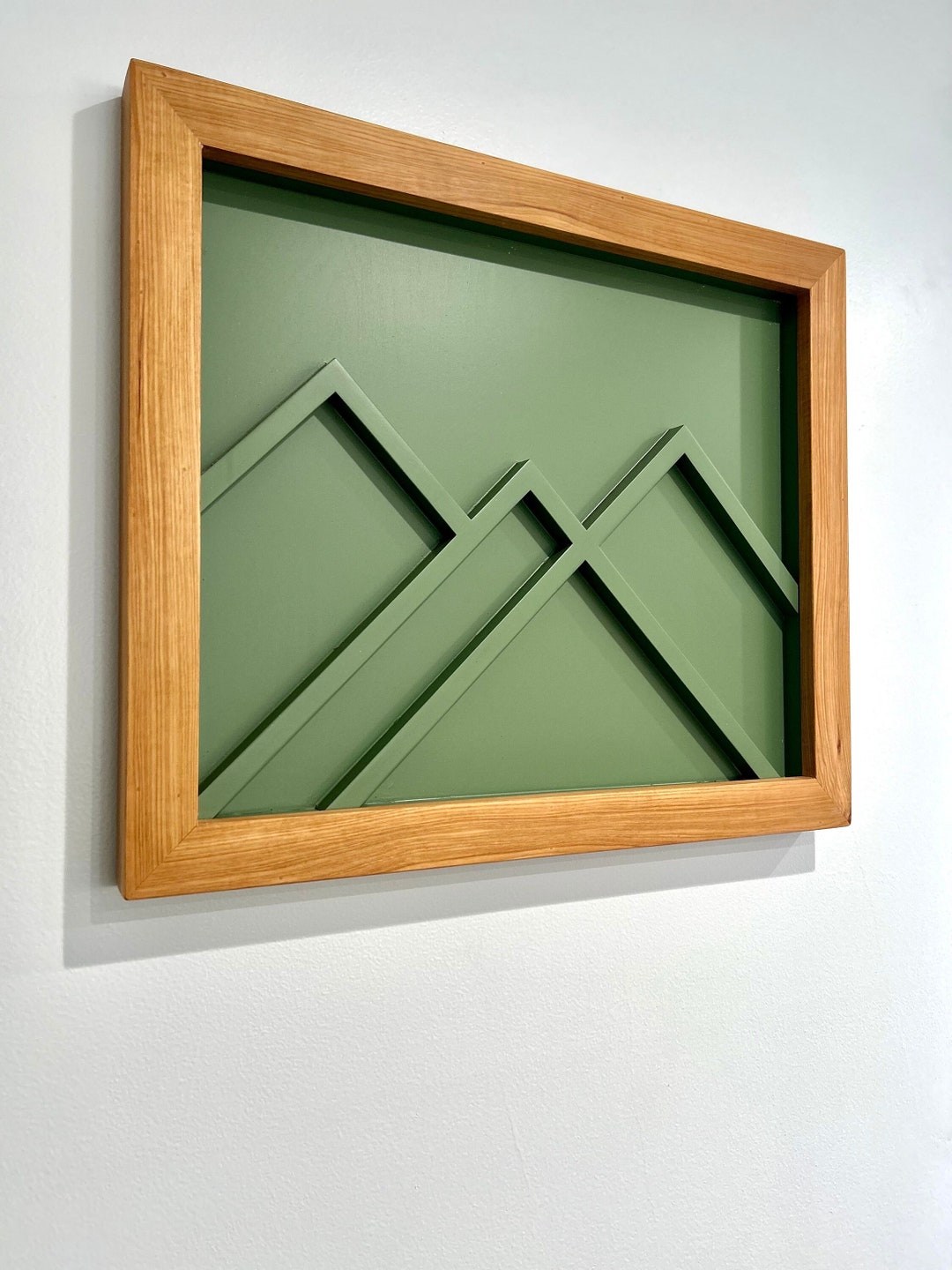 MODERN WOOD ART |mountain Wood Wall Art |midcentury Modern Wood Art ...