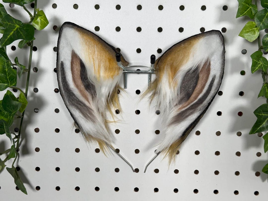 Handmade Tiger Cat Ears - 3" Tall Faux Ears for Cosplaying, Renaissance ...