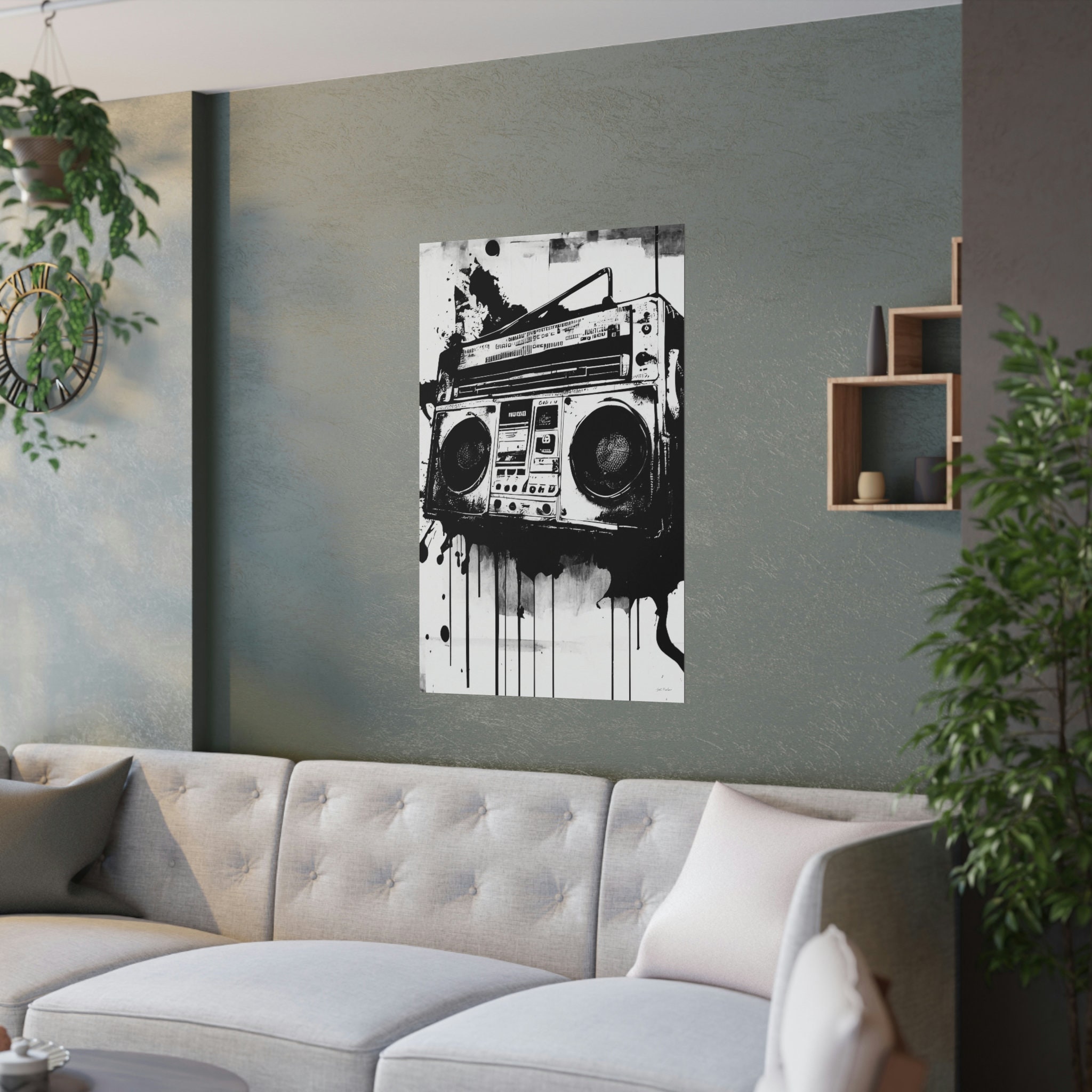 Boombox // Satin Poster 210gsm - Etsy