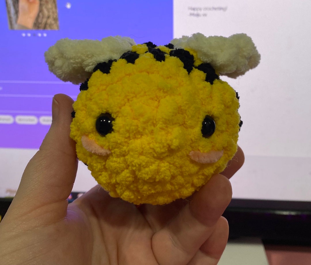 Cute Crochet Bee Plushie Bee Plush Kawaii Bee Stuffy Bee - Etsy