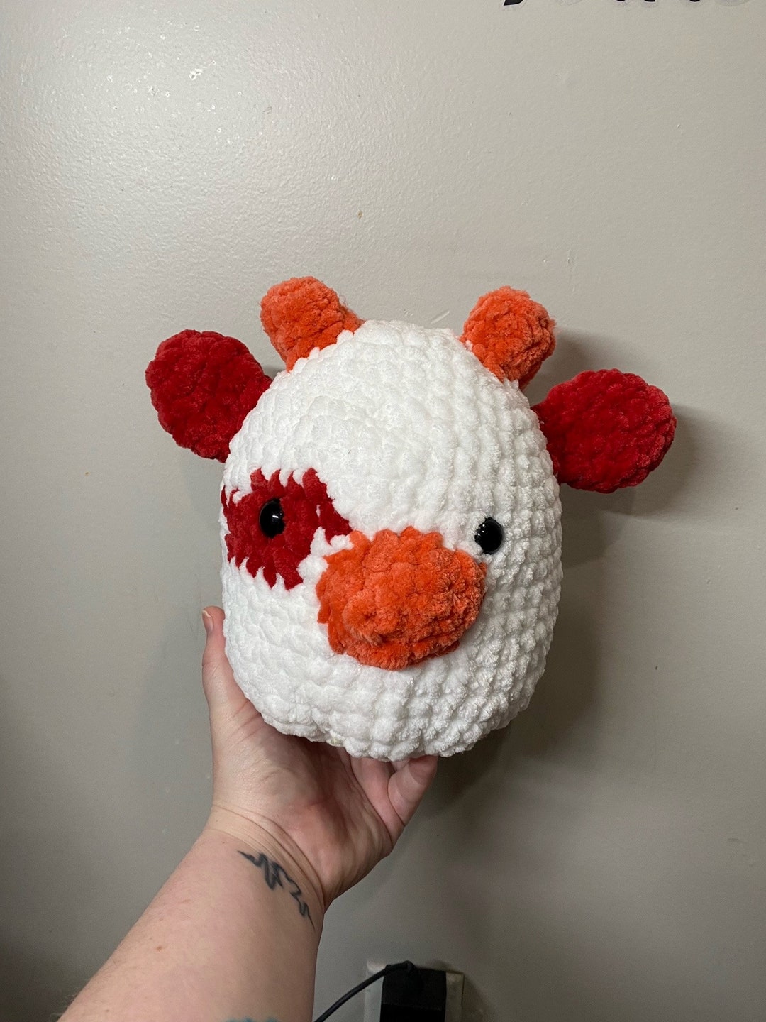 Crochet Cow Plushie, Cow Crochet Plush, Cow Amigurumi, Toy Cow, Cute ...