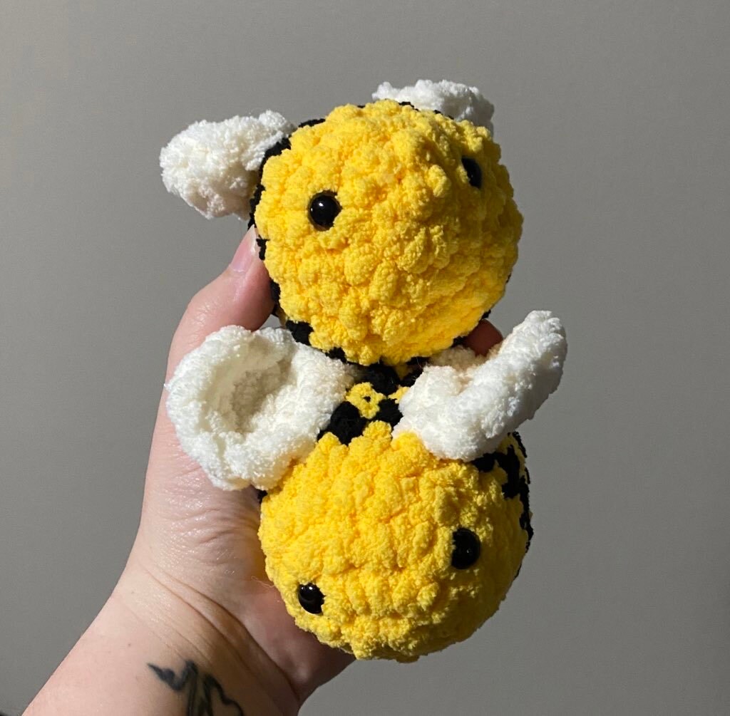 Cute Crochet Bee Plushie Bee Plush Kawaii Bee Stuffy Bee - Etsy
