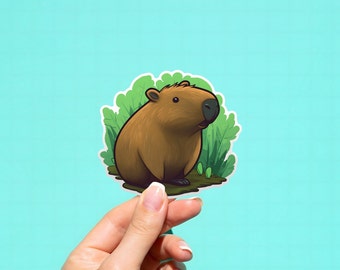 Milk Tea Capybara Decal Waterproof Capybara Sticker Boba - Etsy