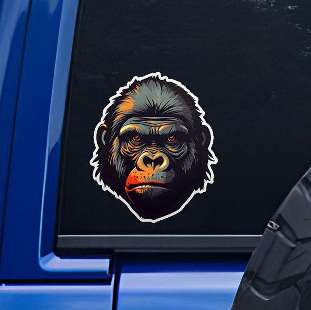 Cartoon Ape Sticker Gorilla Wall Sticker Monkey Wall Decal - Etsy