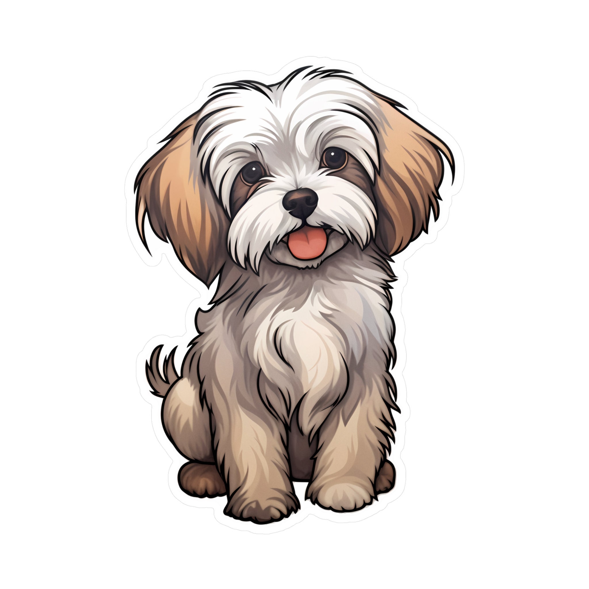 Havanese Sticker Cartoon Havanese Havanese Dog Breed - Etsy