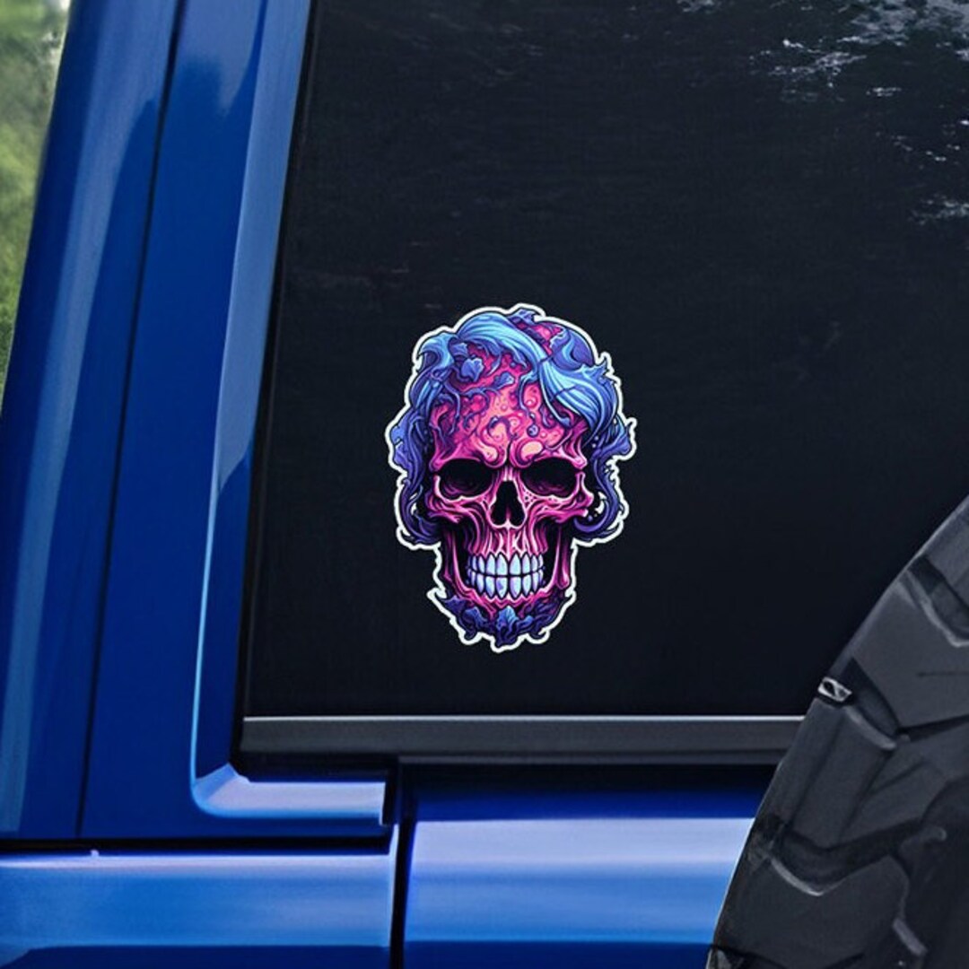 Skull Decal Skeleton Head Sticker Skull Auto Decals Skull - Etsy
