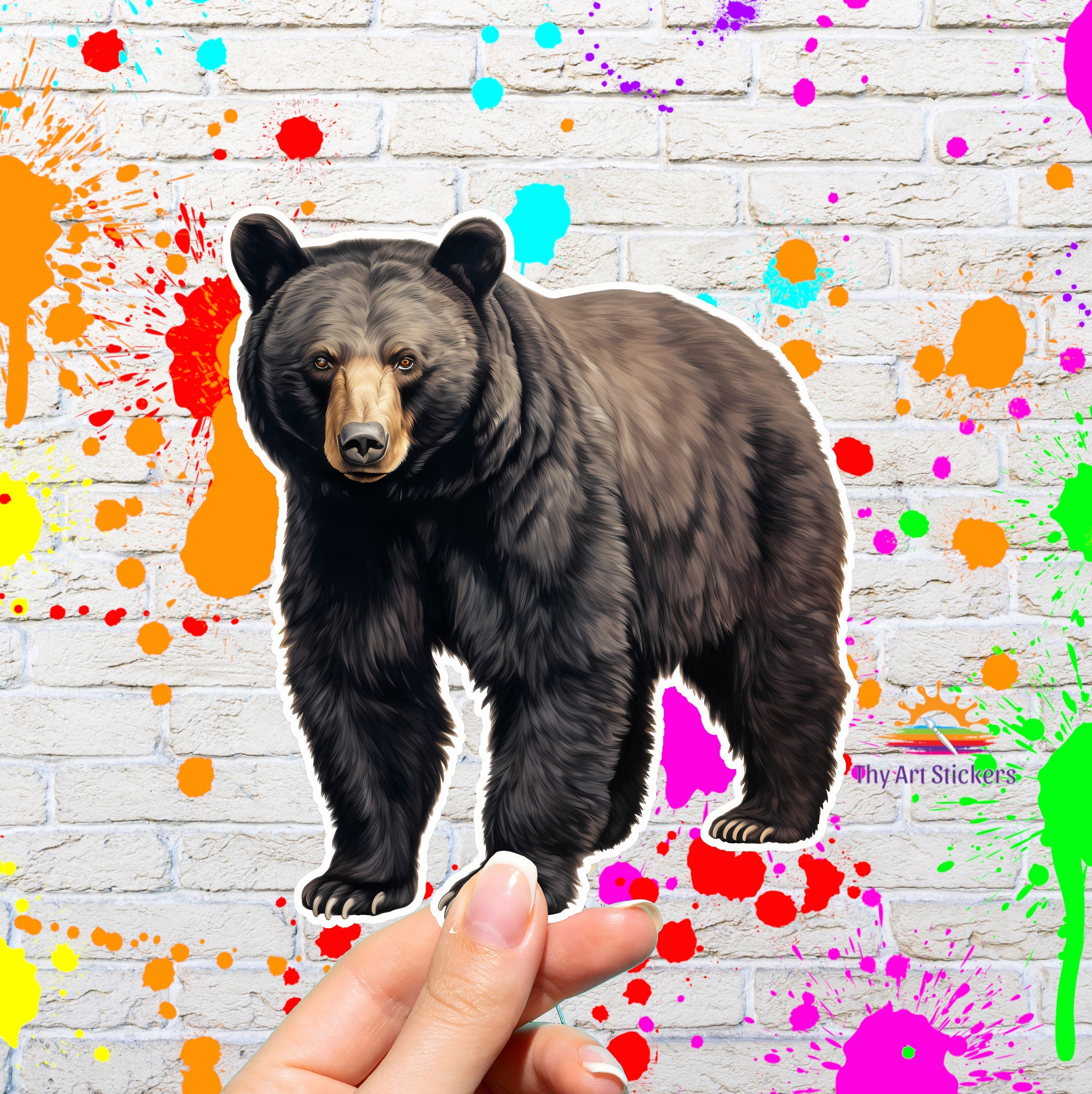 Black Bear Decal Big Black Bear Wall Sticker Bear Decal for - Etsy