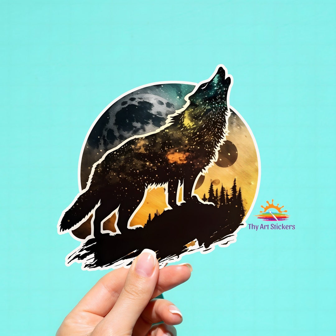 Howling Wolf, Wolf Vinyl Decal, Wolf Decal, Wolf Sticker, Wolf Car ...
