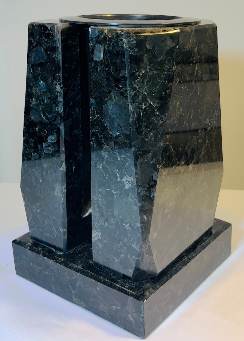 Granite Vases Memorial Vases Cemetery Vases Grave Vases Headstone Vases ...