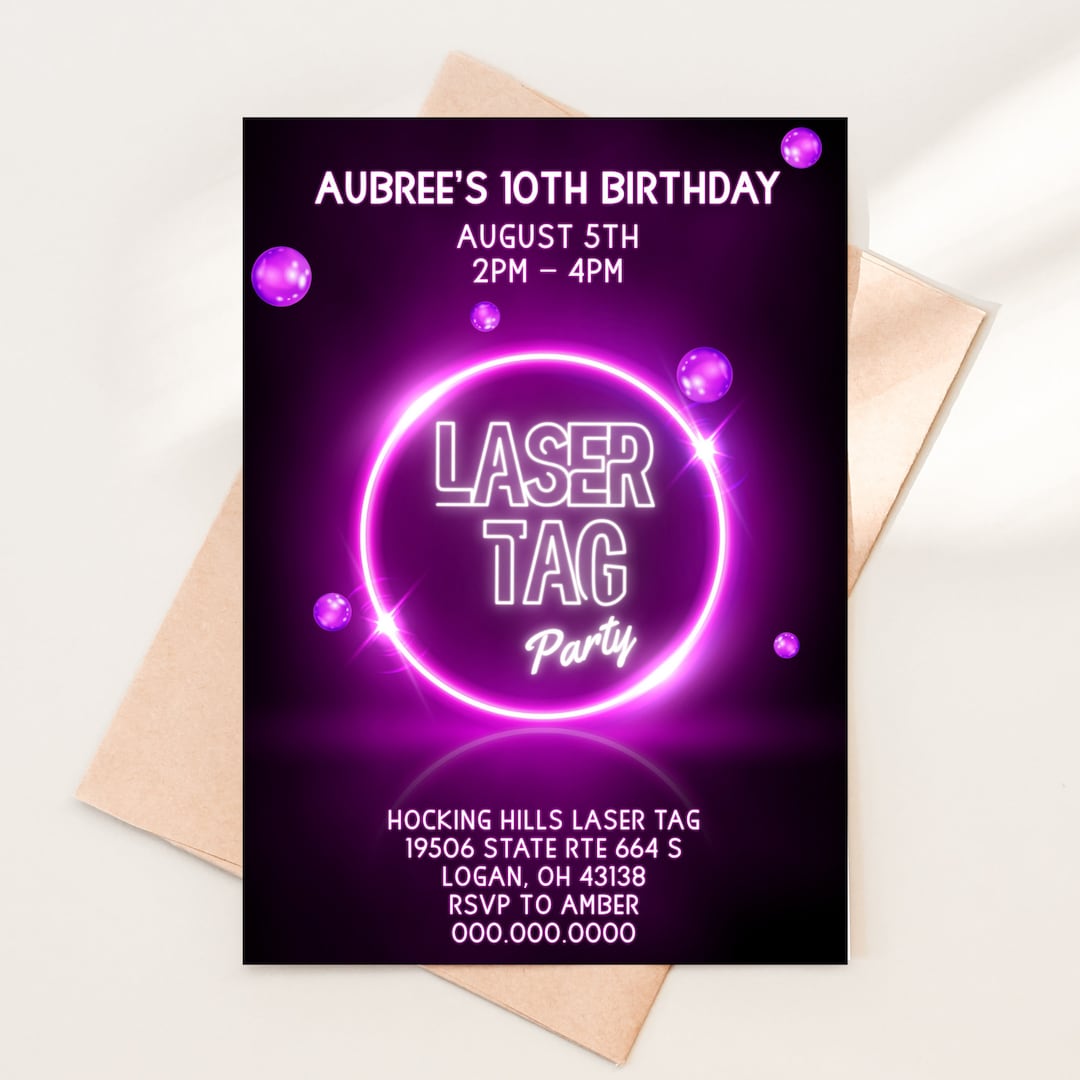 Laser Tag Birthday Invitation Pink Neon Laser Tag Birthday Laser Tag laser-tag-birthday-invitation-pink-neon-laser-tag-birthday-laser-tag