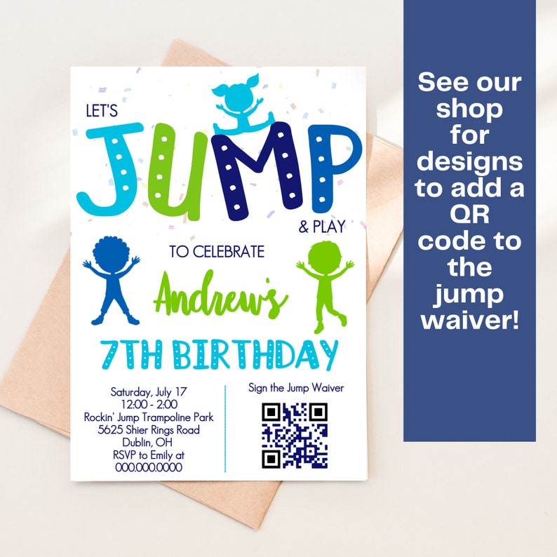 Jump Birthday Invitation Jump And Play Birthday Bounce House Invitation