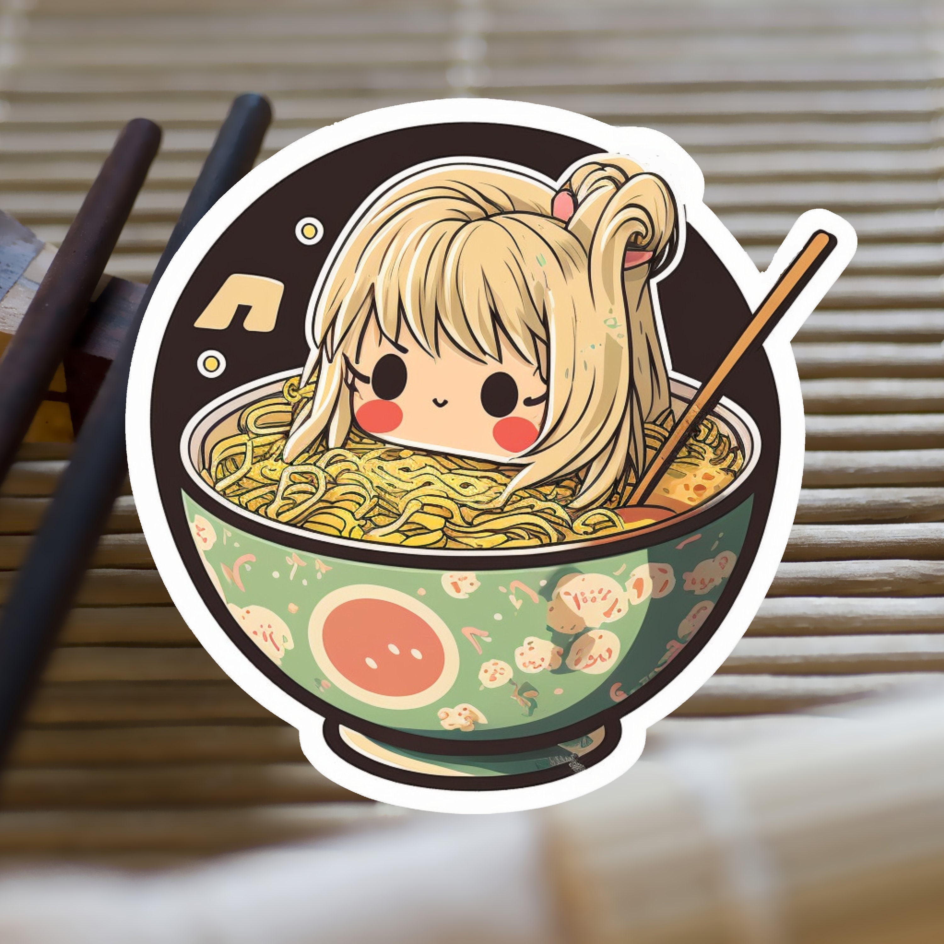 Ramen Girl Vinyl Decal Cute Anime Inspired Sticker for Noodle Lovers - Etsy