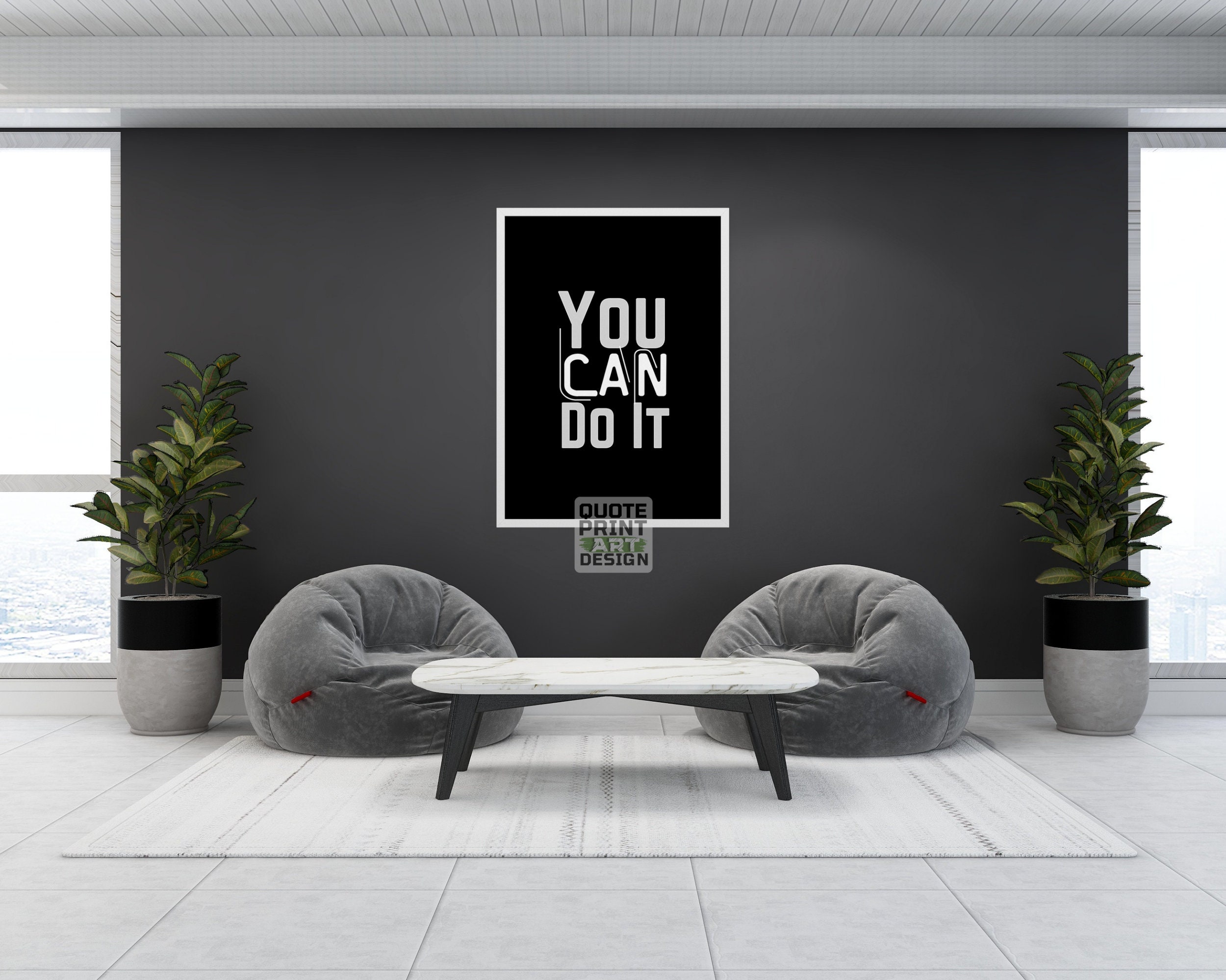 You CAN Do It Motivational Office Prints Positive Affirmations ...