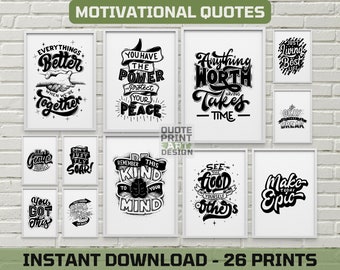 Think Less Live More Printable Wall Art, Motivational Quotes Print ...