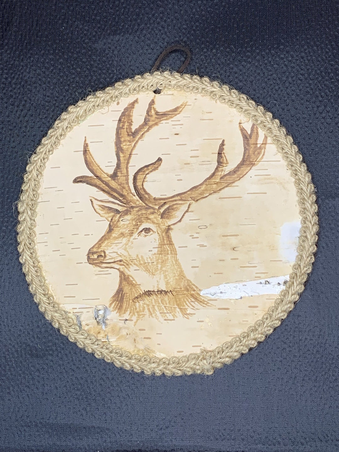 Birch Bark Wood Burning (pyrography) - the Reindeer Portrait, 8" - Etsy
