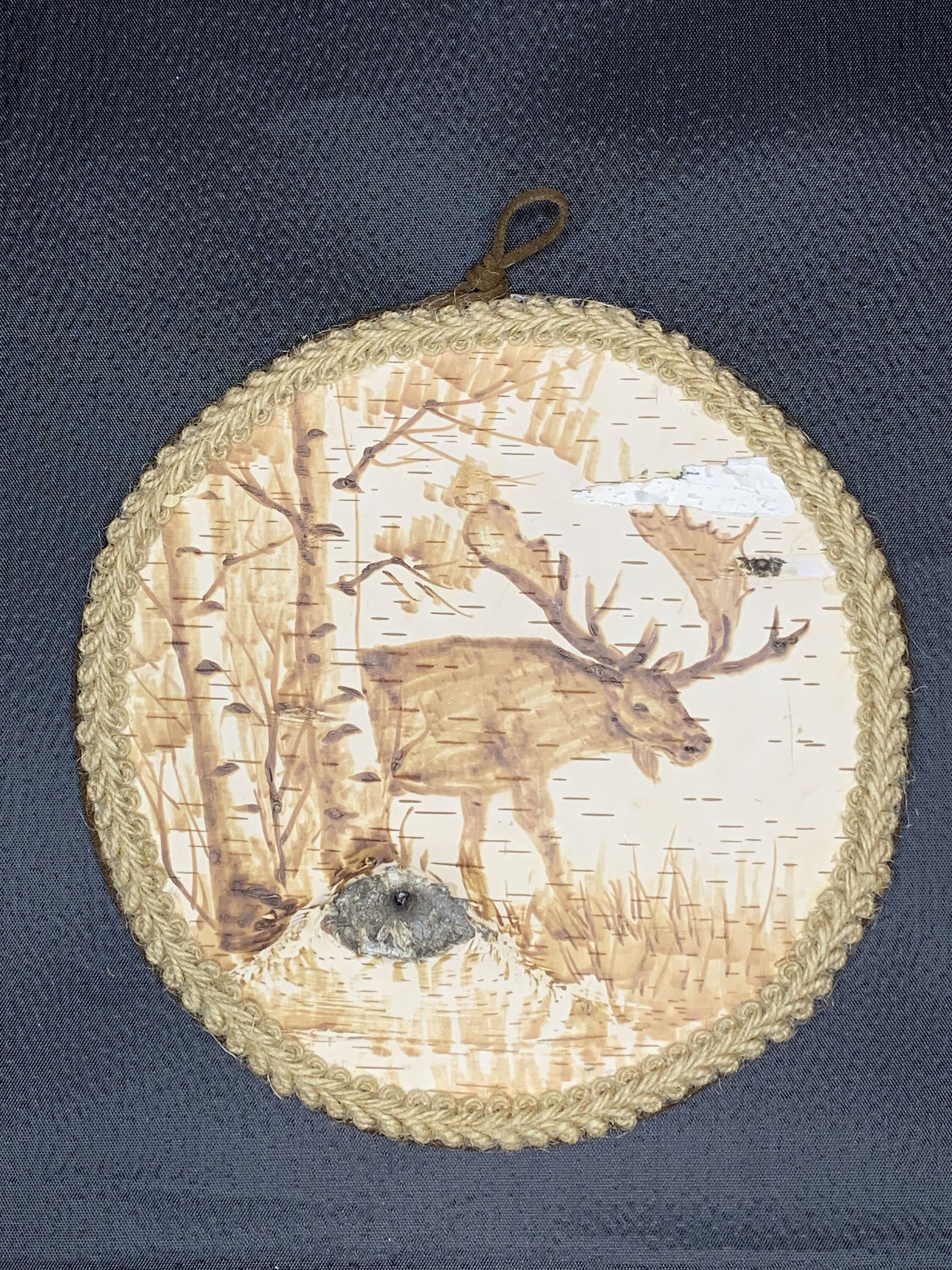 Birch Bark Wood Burning (pyrography) - A Elk in the Grove, 8" - Etsy