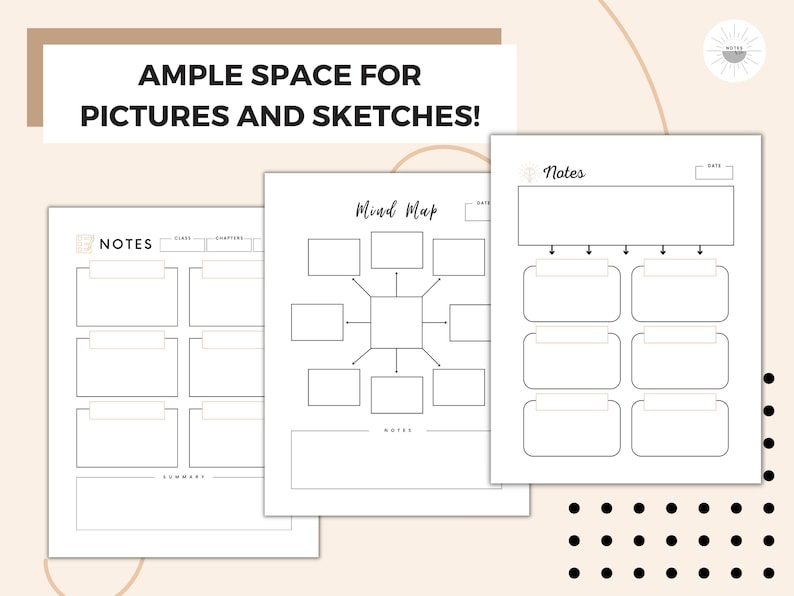 Printable Notes Templates, Student Study Planner Tools - Etsy