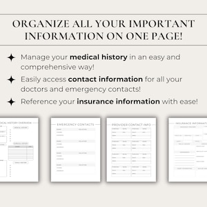 Minimalist Medical Binder Bundle, Chronic Illness Journal - Etsy