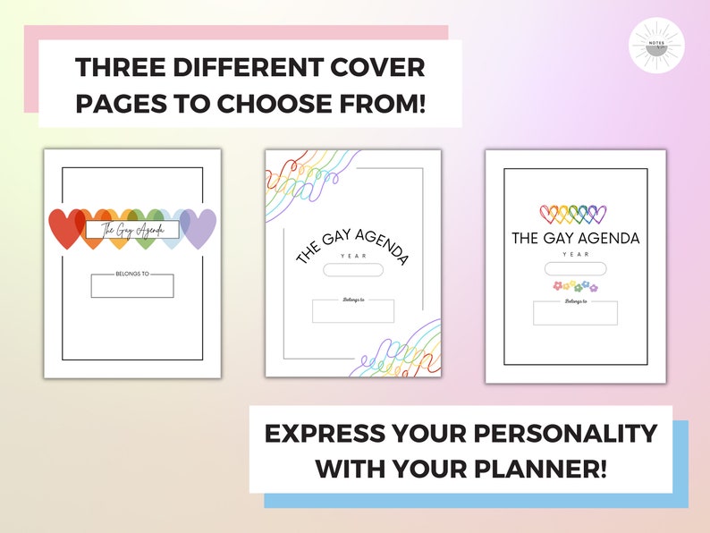 The Gay Agenda, Printable Pride Planner, Undated Calendar, LGBTQIA+ ...