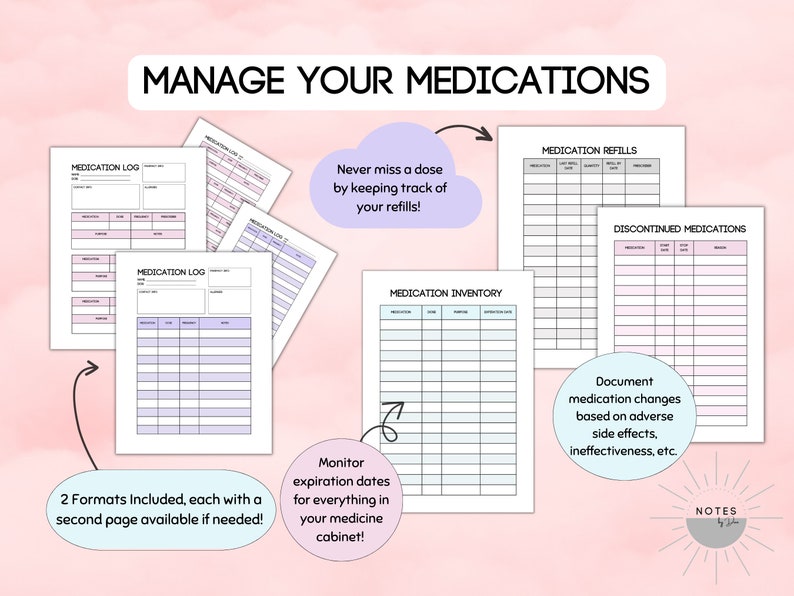 Medical Planner Printable Bundle Health Tracking Chronic - Etsy
