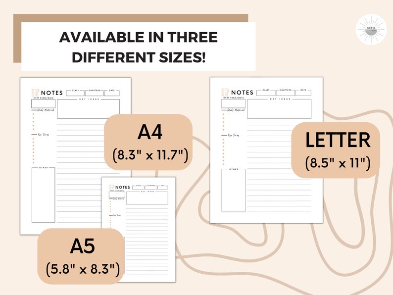 Printable Note Taking Templates for Students Class Note - Etsy
