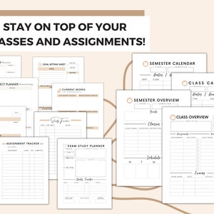 Printable Academic Year Agenda, College Student Planner - Etsy