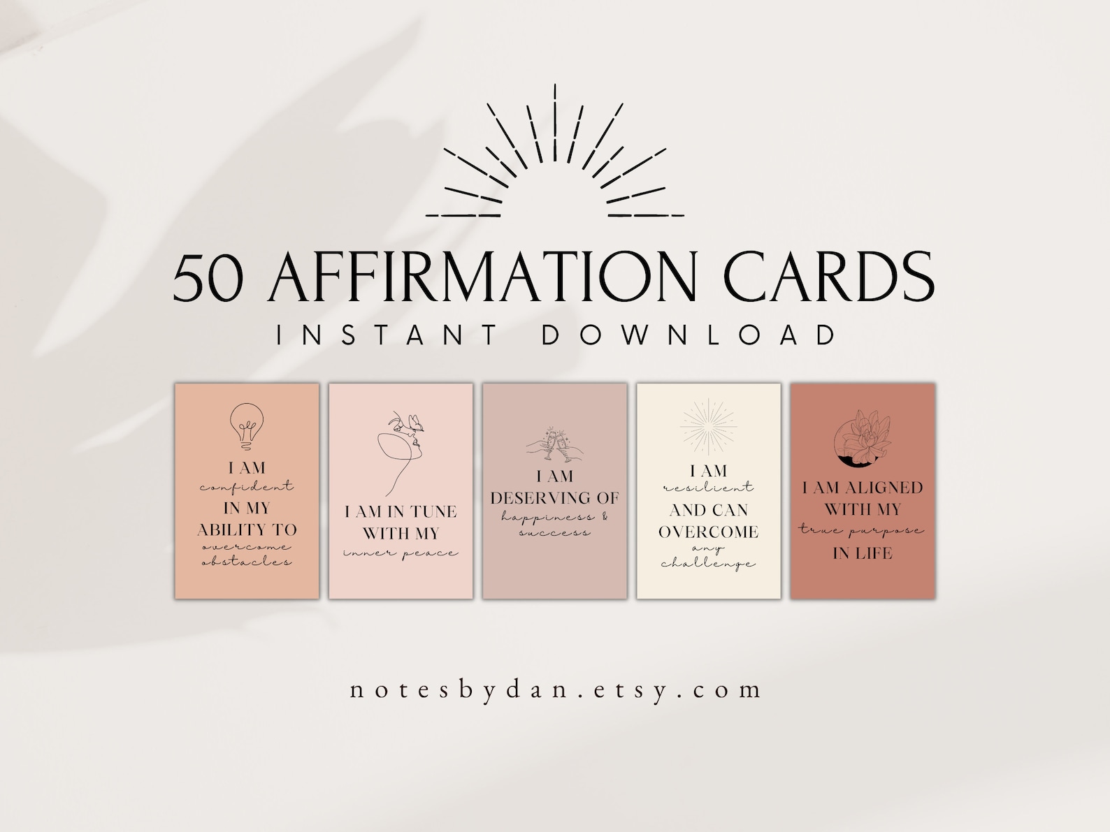 50 Positive Affirmation Cards for Self-love, Mindfulness, and ...